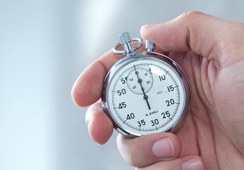 Human Hand Holding Stopwatch Stock Photo - Image of counting ...