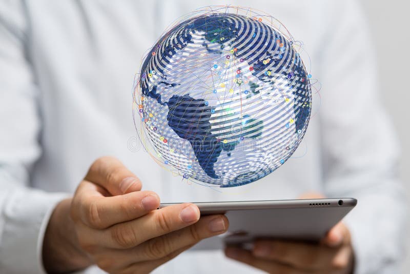 A Human Hand Holding the World in Hands Stock Image - Image of concept ...