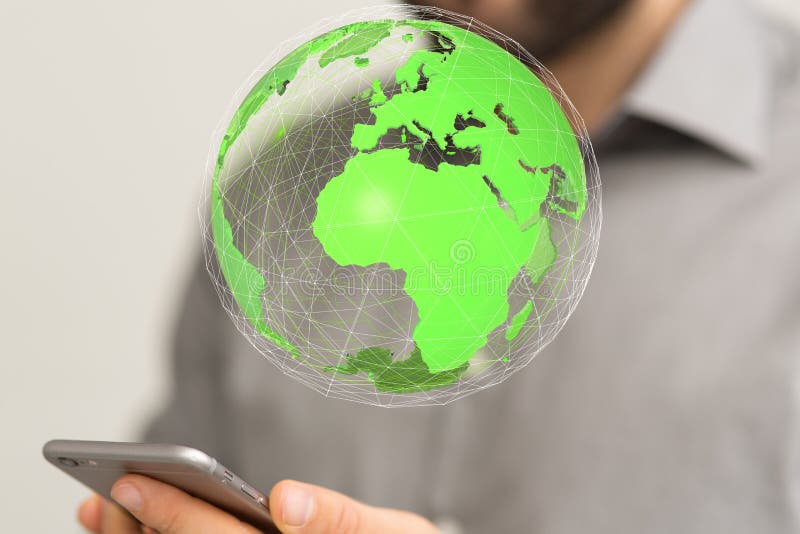 A Human Hand Holding the World in Hands Stock Image - Image of earth ...