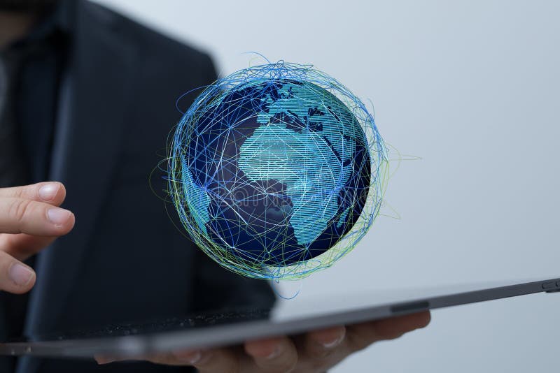 A Human Hand Holding the World in Hands Stock Image - Image of glow ...