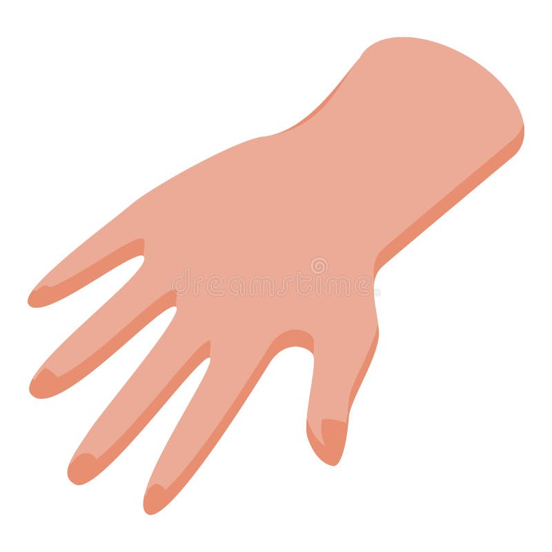 Human Hand Icon, Isometric Style Stock Vector - Illustration of ...