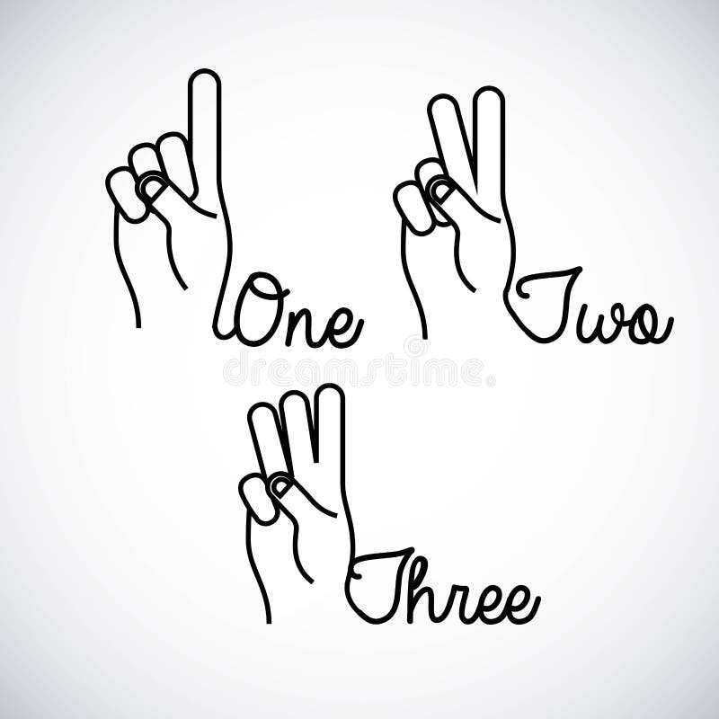 Human Hand Icon. Numbers Design. Vector Graphic Stock Vector ...