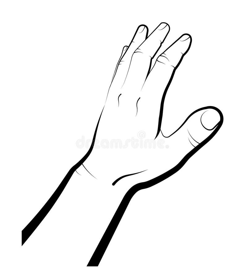 Human Hand Indicates the Direction of Movement. Gesture Takes, Reaches ...