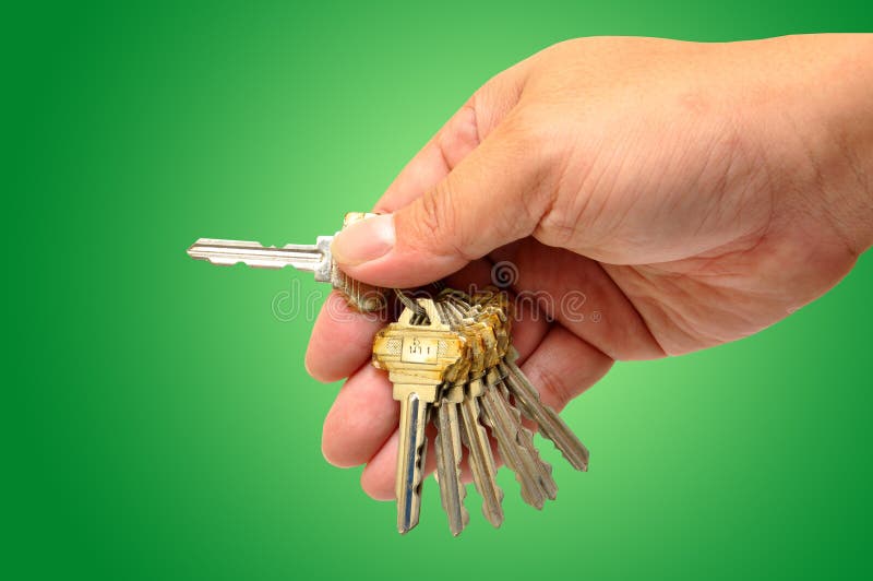 Human hand with keys stock photo. Image of symbol, gift - 30989774