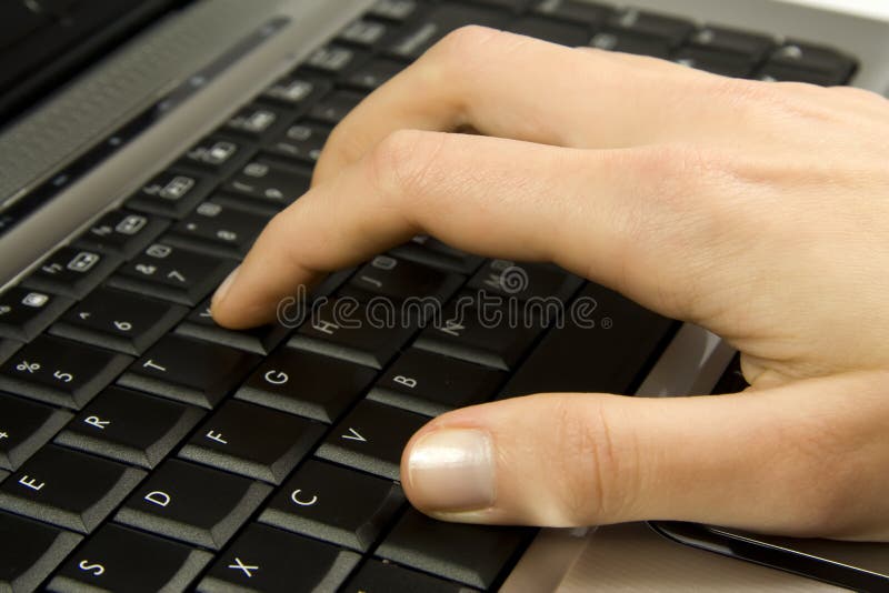 Finger on touchpad stock photo. Image of interface, touch - 40579378