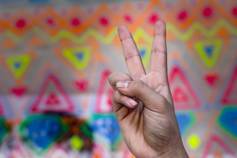 Human hand making symbols stock image. Image of peace - 84092997