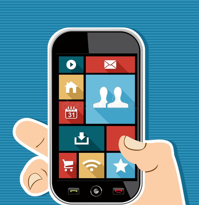 Human Hand Mobile Colorful Social Media UI Apps Fl Stock Vector ... Human Hand Mobile Colorful Social Media UI Apps Fl Stock Vector ...