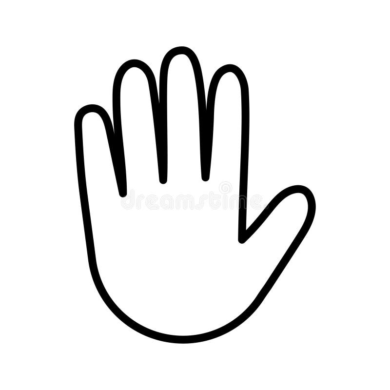 Human Hand Palm Icon. Pictogram Isolated on a White Background Stock ...