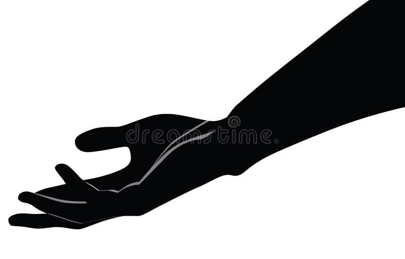Human hand palm up stock vector. Illustration of black - 39495248