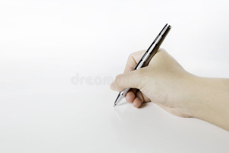 Human hand with pen stock photo. Image of closeup, holding - 31803666