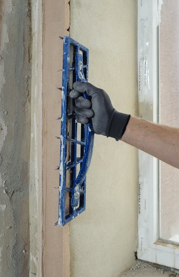 Human Hand with Plaster Rasp Stock Image - Image of rasp, improvement ...
