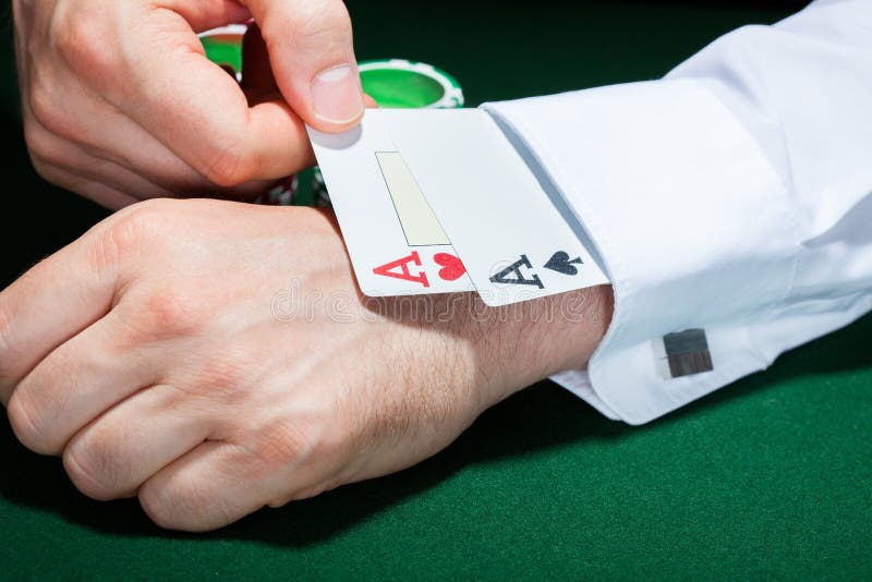 Human Hand with Playing Cards in Sleeve Stock Image - Image of cufflink ...
