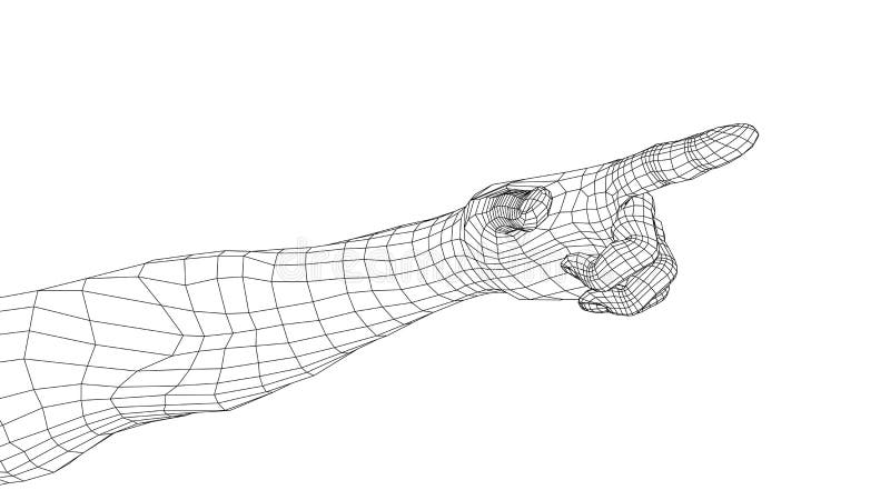 Human Hand Point with Finger Stock Illustration - Illustration of hand ...