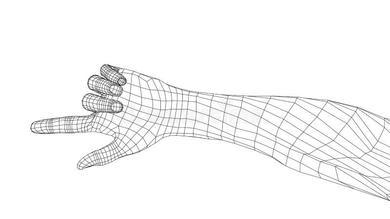 Human Hand Point with Finger Stock Illustration - Illustration of ...