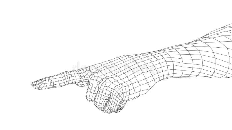 Human Hand Point with Finger Stock Illustration - Illustration of girl ...