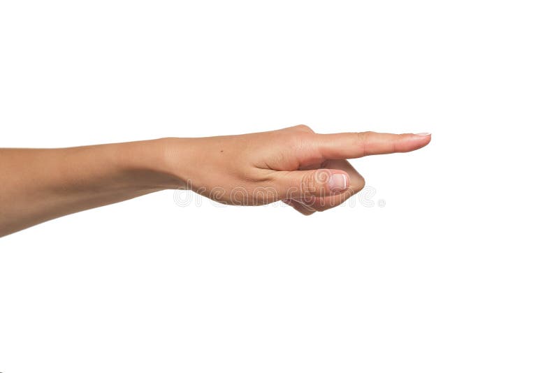 Human Hand Point With Finger Stock Photo - Image of point, index: 82790030