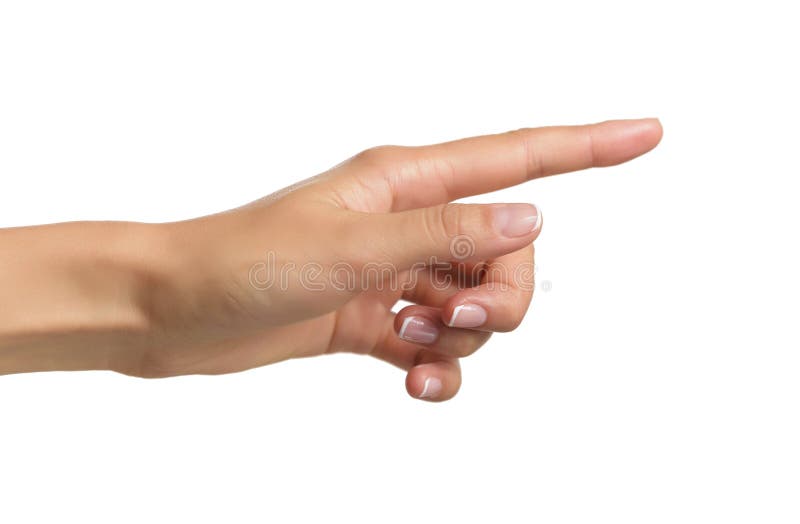 Human Hand Point with Finger Stock Photo - Image of girl, press: 82790154