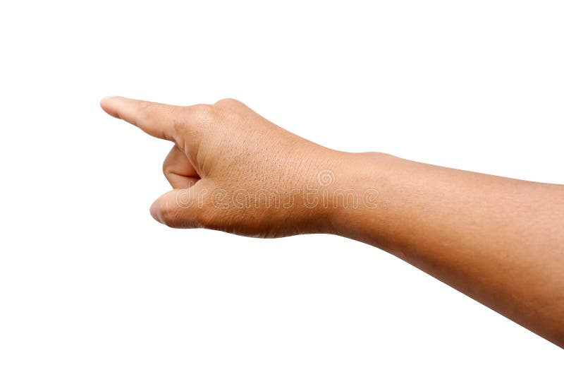 Human Hand Point with Finger Stock Photo - Image of fingernail, sign ...