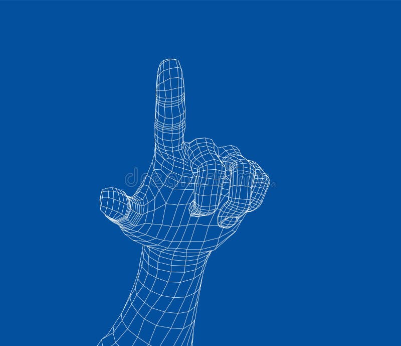 Human Hand Point with Finger. Vector Stock Vector - Illustration of ...