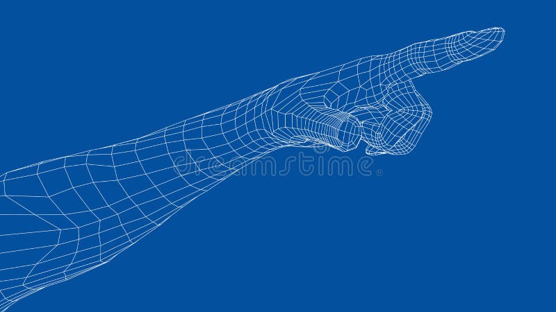 Human Hand Point with Finger. Vector Stock Vector - Illustration of ...