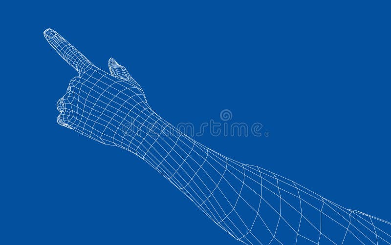 Human Hand Point with Finger. Vector Stock Vector - Illustration of ...