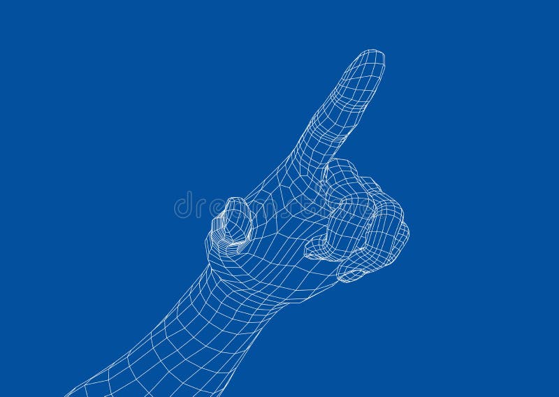 Human Hand Point with Finger. Vector Stock Vector - Illustration of ...