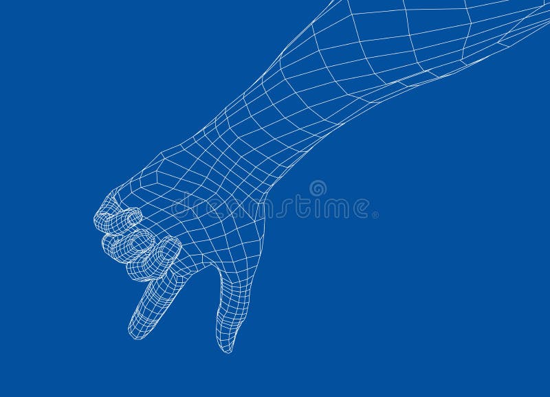 Human Hand Finger Wire Frame Stock Illustrations – 371 Human Hand ...