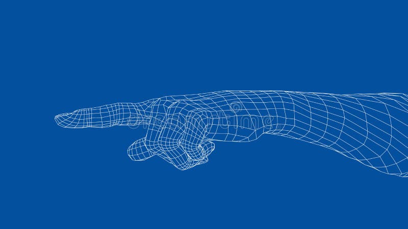 Human Hand Point with Finger. Vector Stock Vector - Illustration of ...