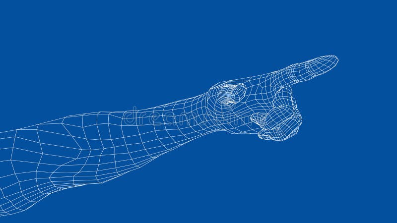 Human Hand Point with Finger. Vector Stock Vector - Illustration of ...