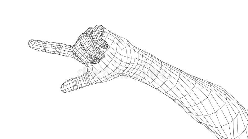 Human Hand Point with Finger. Vector Stock Vector - Illustration of ...