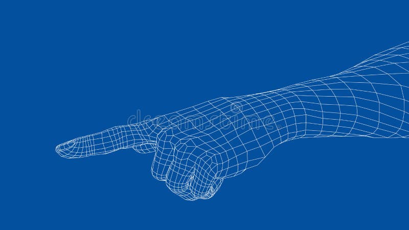 Human Hand Point with Finger. Vector Stock Vector - Illustration of ...