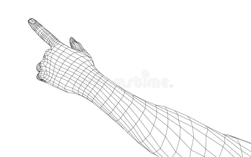 Human Hand Finger Wire Frame Stock Illustrations – 273 Human Hand ...