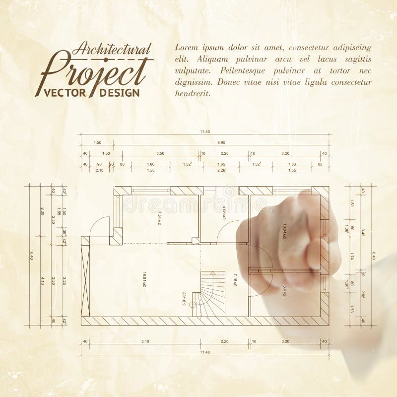 Human Hand Pointing Architecture. Stock Photo - Image of drawing ...