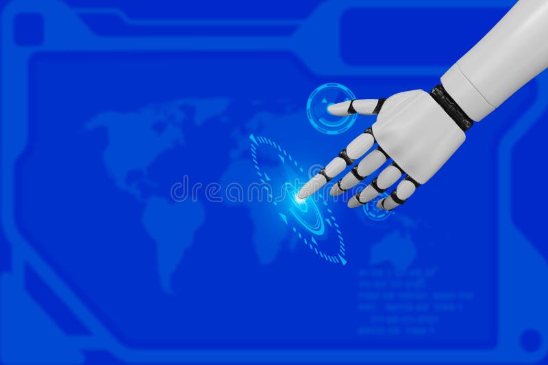 Human Hand Pointing at Center of Social Network Icons. 3D Rendering ...