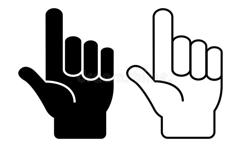 Human Hand with Pointing Finger Vector Icon Stock Vector - Illustration ...