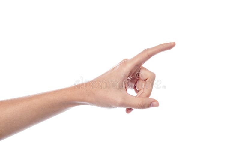 Human Hand Pointing at Something Stock Photo - Image of woman, touch ...