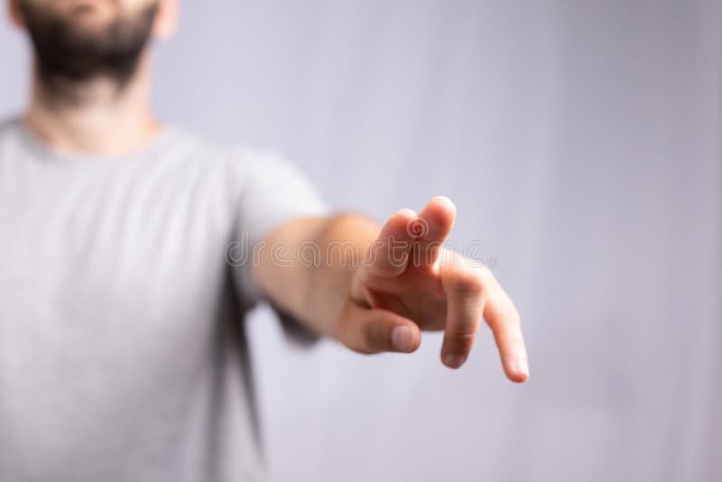 Human Hand Pointing To the Front, Can Be Used for Presenting 3d ...