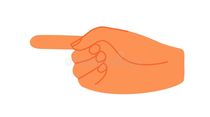 Human Hand Points Way with Finger, Forefinger. Pointer To Left ...