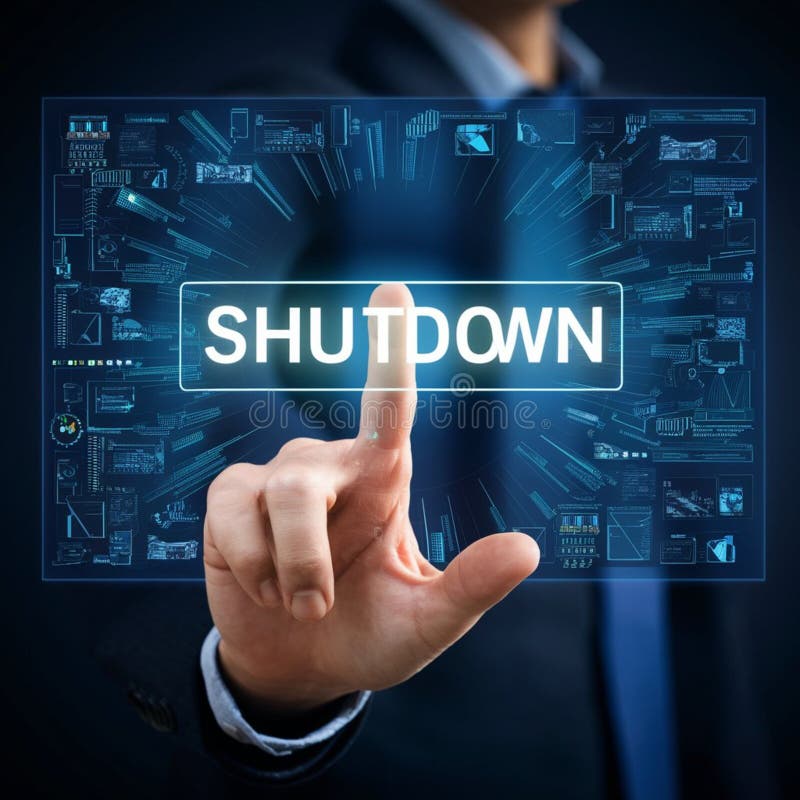 Shutdown Screen Computer Stock Illustrations – 129 Shutdown Screen ...