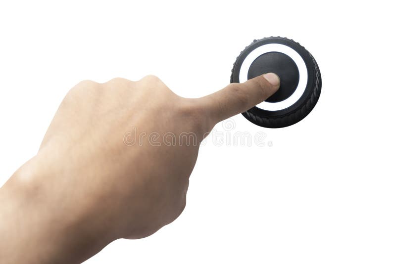 Human Hand Pressing the Button Stock Image - Image of control, push ...