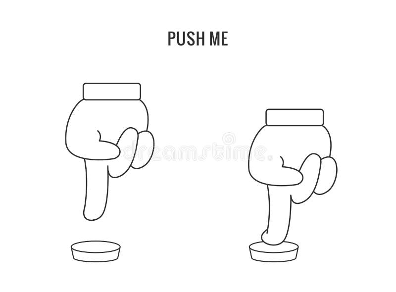 Human Hand Pressing Button Stock Vector Illustration Of Alarm Hold