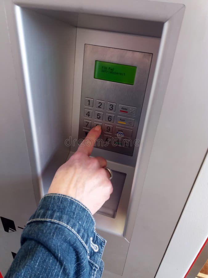 Human Hand Pressing Numbers Machine Sale Stock Photos - Free & Royalty ...