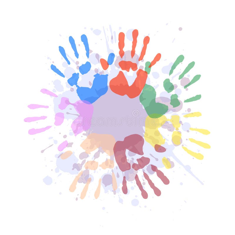 Human Hand Print Vector Illustration Stock Vector - Illustration of ...