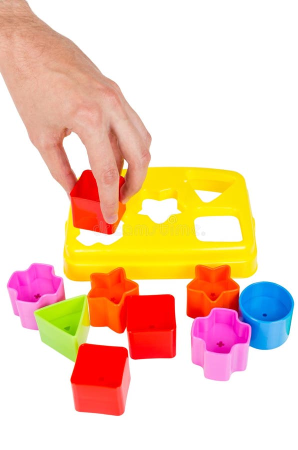 Various Coloured Blocks for Shape Sorter Toy Stock Photo - Image of ...
