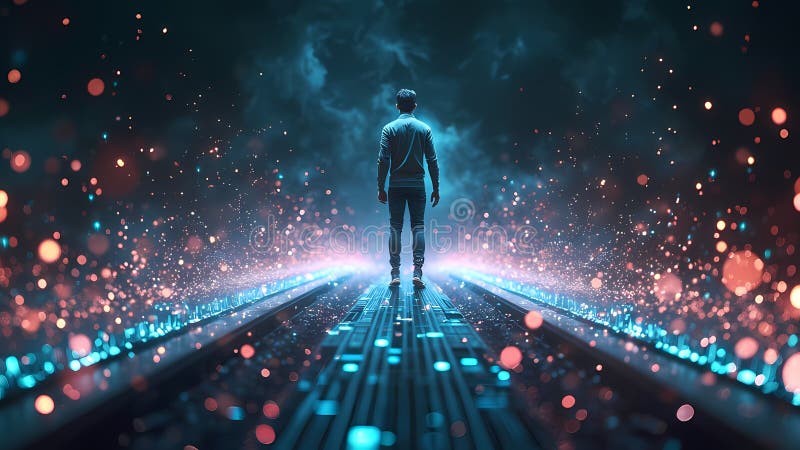 Human Hand Reaching for Glowing Star with Particles Stock Image - Image ...