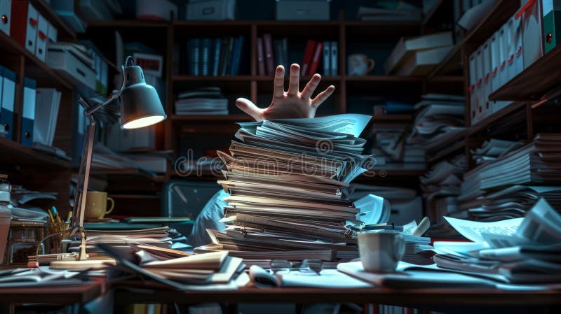 Hand Under Paper Stack Ai Generated Stock Photos - Free & Royalty-Free ...