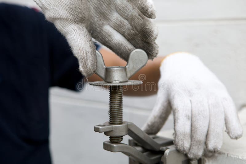 Human Hand Rotate the Wing Nut Stock Image - Image of human, accuracy ...