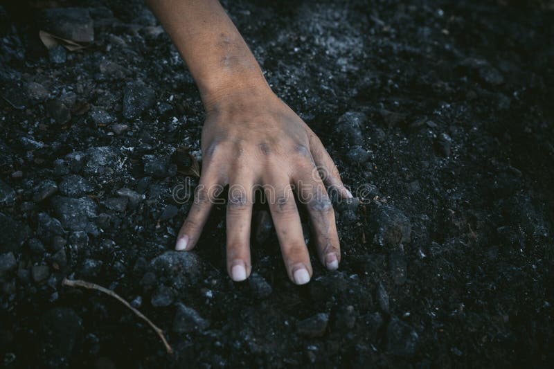 Human Hand on Scorched Ground Stock Photo - Image of aftermath, hold ...