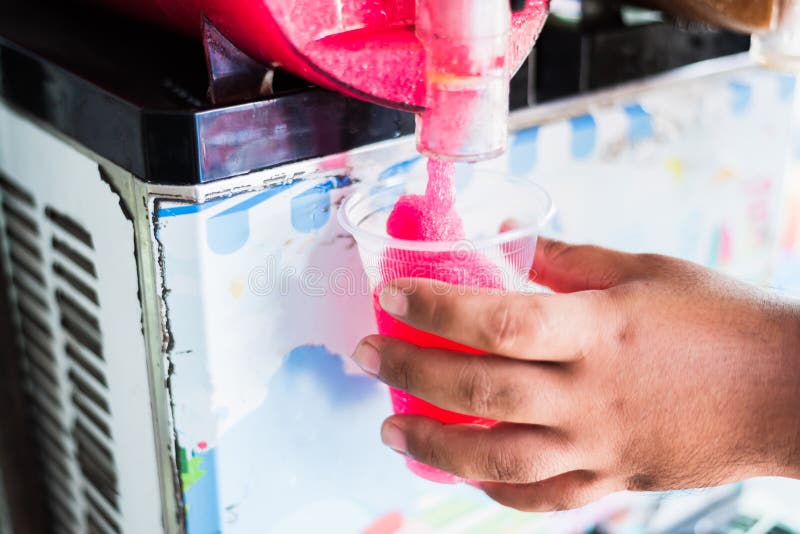 Human Hand Serving Slushy Drink Stock Image - Image of fruity, cold ...