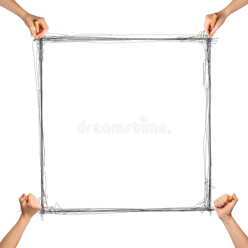 Human Hand with Sewed and Frame Stock Image - Image of blank, male ...
